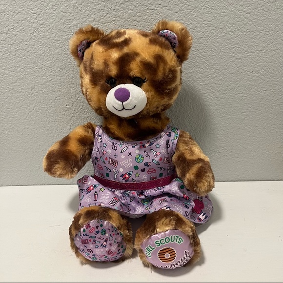 Build-A-Bear | Toys | Build A Bear Girl Scout Coconut Caramel Swirl Purple Cookie Bear Plush ...